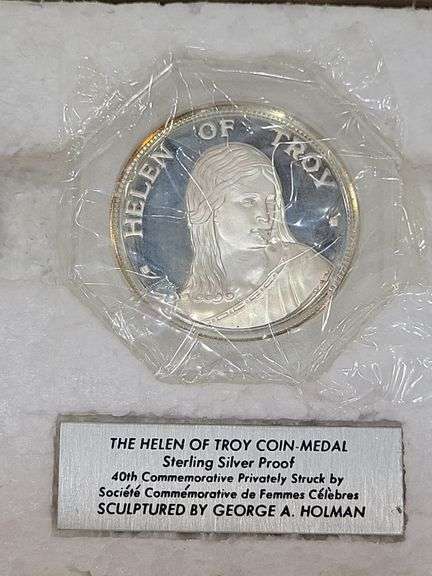 Sterling Silver Coin: The Helen of Troy Coin- Medal by George A. Holman ...
