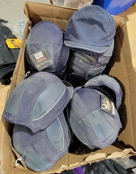 Box Full of Reinforced Hats / Caps: Skullerz Head Protection - Black ...