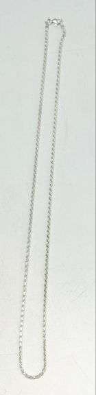 925 Italian Sterling Silver 20'' Rope Chain - Black And Gold Auctions