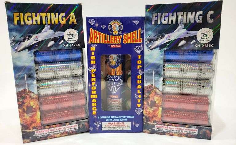 Artillery Shell Firework Pack & (2) Fighting Jets Firework Packs ...