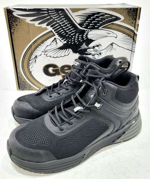 New Georgia Boot Men's 10.5W Composite Toe Work Shoes - Black And Gold ...