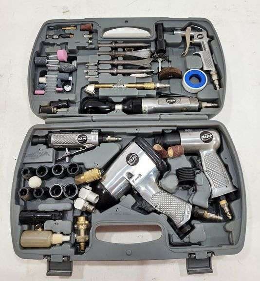 Tool Set: DeVilbiss Air Power Impact Wrench, Air Ratchet, Die Grinder ...