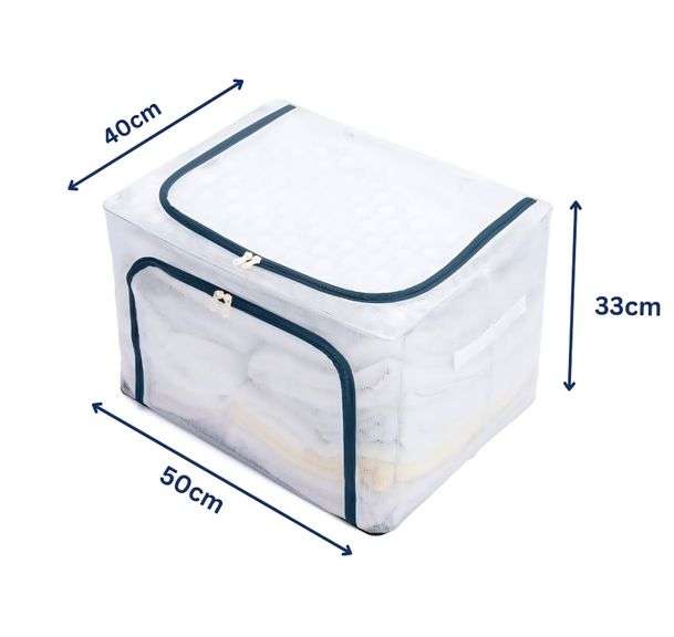 New 2-Pack Portable Mesh Zip-Up Storage Box - Black And Gold Auctions