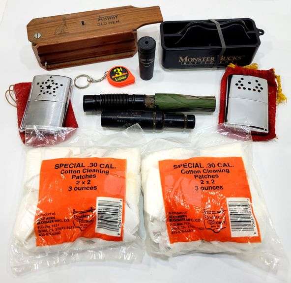 Hunting Supplies: Animal Calls, Lighters, 30 Cal Cotton Cleaning ...