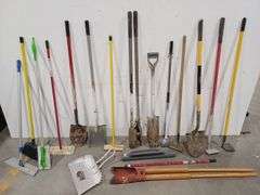 (16) Yard & Household Long Tools - Black And Gold Auctions