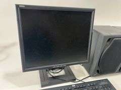 DELL 13” LCD Computer Monitor / HP Keyboard / (2) RCA Speakers - Black ...