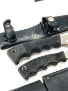 (3) Buck Knives & United Liberty Knuckle Knife - Black And Gold Auctions