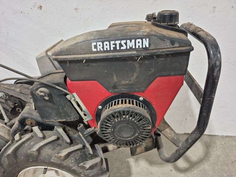 Craftsman 6HP/17" Rear-Tine Tiller W/Counter-Rotating Tine - Black And ...