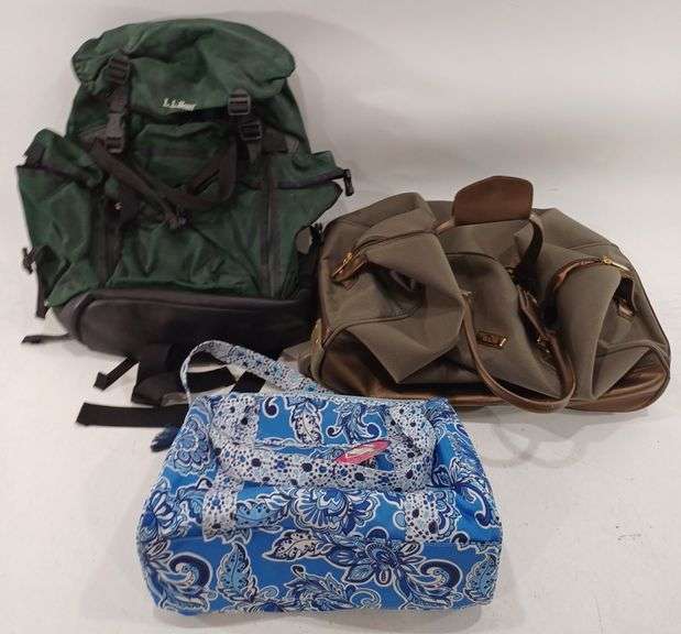 Liz Claiborne Duffel Bag, L. L. Bean Backpack, Modella Lunchbox - Black ...