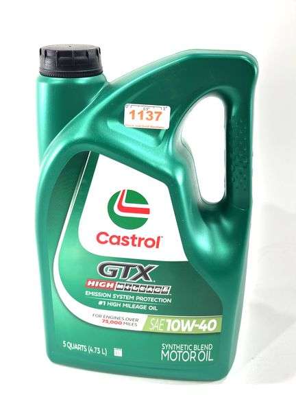 New 5 Quart Castrol GTX High Mileage Emission System Protection Oil ...
