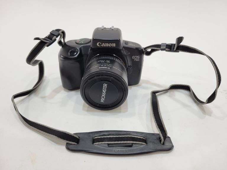 Canon EOS 750 35-70mm Camera - Black And Gold Auctions