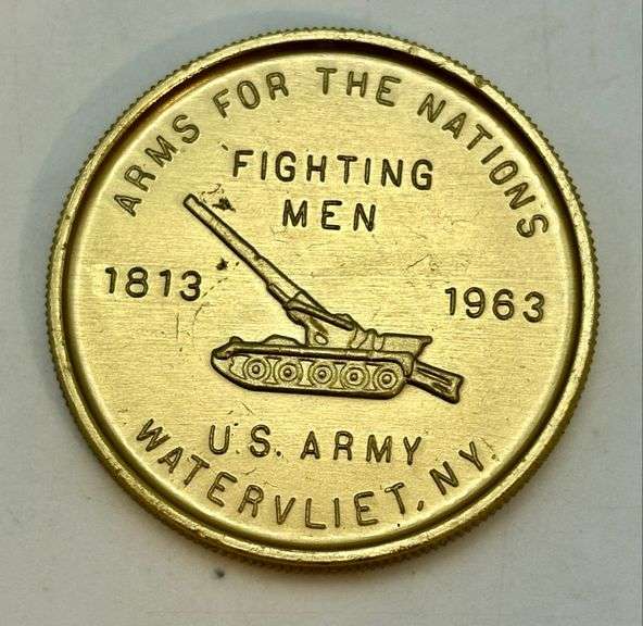 1963 US Army Watervliet Arsenal 150th Anniversary Commemorative Coin ...