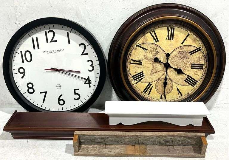 Wall Clocks & Shelves - Black And Gold Auctions