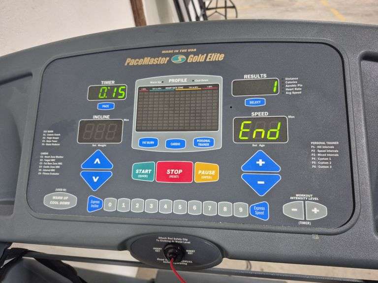 PaceMaster Bronze Basic Treadmill - Black And Gold Auctions