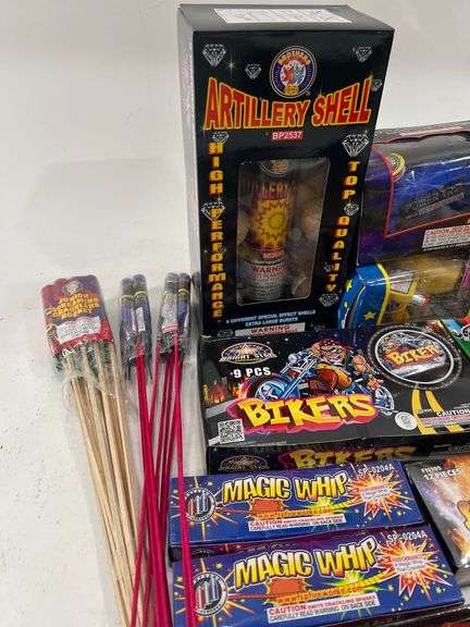 Large Assortment of Fireworks - Black And Gold Auctions
