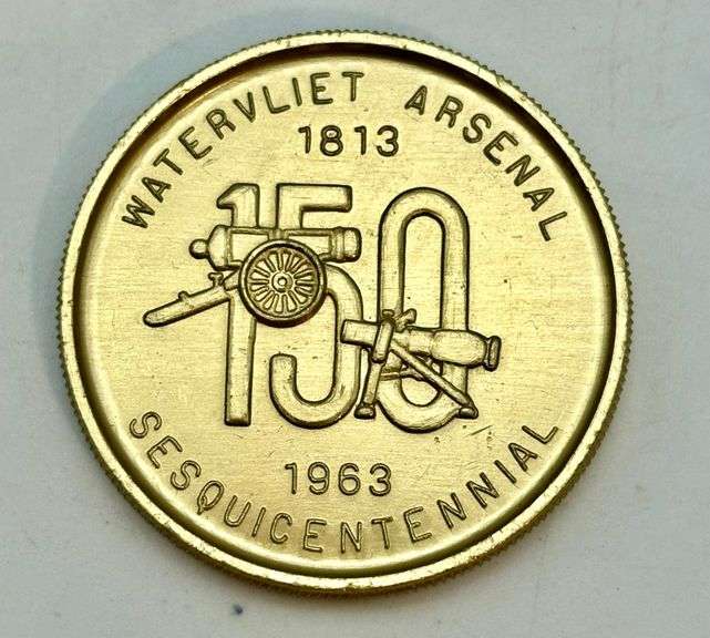 1963 US Army Watervliet Arsenal 150th Anniversary Commemorative Coin ...