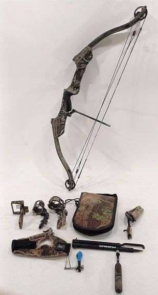 Hawk System Compound Bow, (3) Bow Sights, Caliper Release & More ...