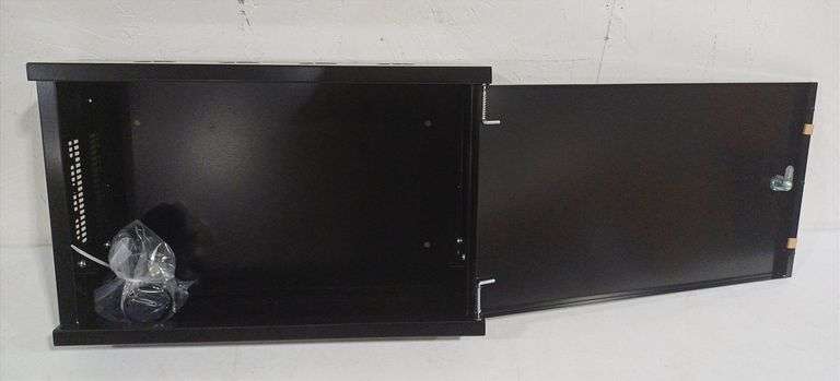 2U Wall Mount Network Cabinet Enclosure w/ Solid Door. - Black And Gold ...