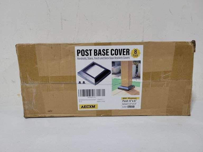 Post Base Cover 8-Pack - Black And Gold Auctions