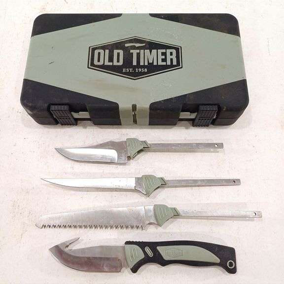 Old Timer Switch-It Hunting Knives Kit - Black And Gold Auctions