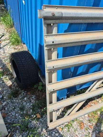 14ft Metal Farm Gate - Black And Gold Auctions