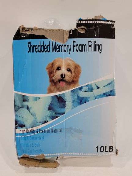 New 10 lbs Shredded Memory Foam Filling - Black And Gold Auctions