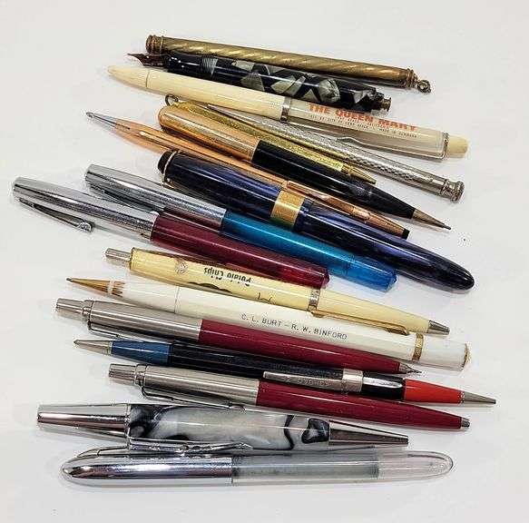 VTG Ink & Foundation Pen Collection - Black And Gold Auctions