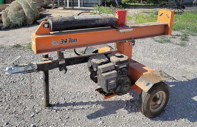 Brave 34-Ton Verticle/Horizontal Log Splinter - Black And Gold Auctions