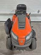 Husqvarna YTH22V46 46" 22-HP V-Twin Gas Riding Lawn Mower - Black And ...