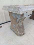 Decorative Cardinal Themed Concrete Bench - Black And Gold Auctions