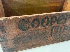 Vintage Wooden Cooper’s Dipping Powder Poison Crate - Black And Gold ...