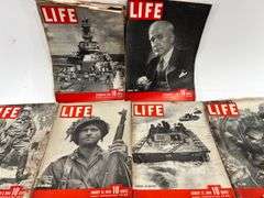 (10) Vintage LIFE WW2 Magazines - Black And Gold Auctions