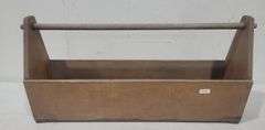 VTG Wooden Tool Caddy - Black And Gold Auctions
