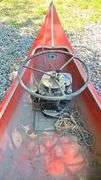 17' Motorized Canoe W/ Wulff Pump - Black And Gold Auctions