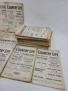 (30+) Antique 1900's Country Life Magazines - Black And Gold Auctions