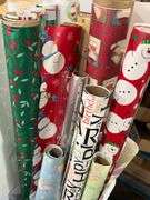 Laundry Hamper Full of Wrapping Paper & Gift Bags - Black And Gold Auctions