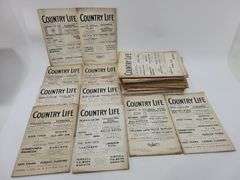 (30+) Antique 1900's Country Life Magazines - Black And Gold Auctions