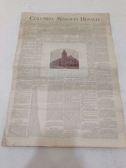 2 Copies of October 20 1893 Columbia Missouri Harold Full Newspaper ...
