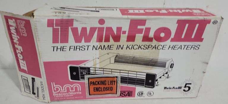 Morris Twin-Flo III Kickspace Heater - Black And Gold Auctions