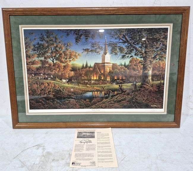 Signed & Framed Terry Redlin "Sunday Morning" Print 2138/9500 W ...