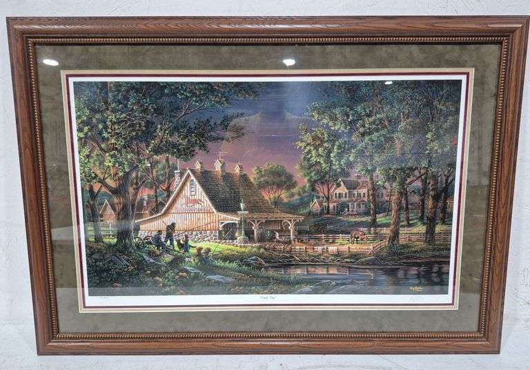 Signed & Framed Terry Redlin "Family Time" Print 382/9500 - Black And ...