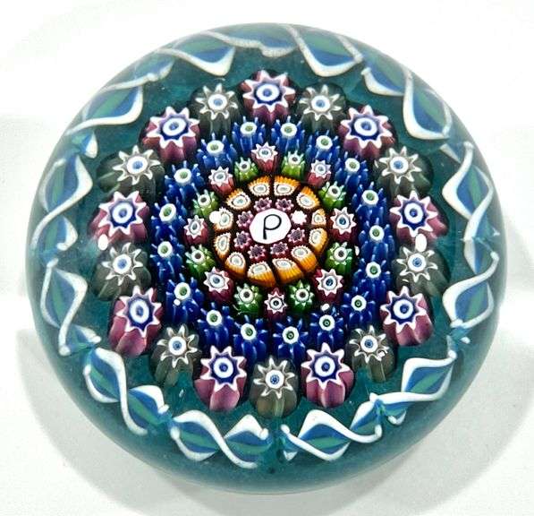 Vintage Perthshire Crieff Scotland Millefiori Glass Art Paperweight ...