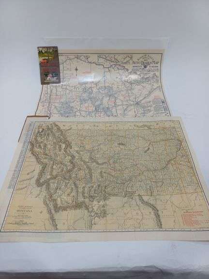 (20+)Late 1800s & Early 1900s Highway & State Maps - Black And Gold ...