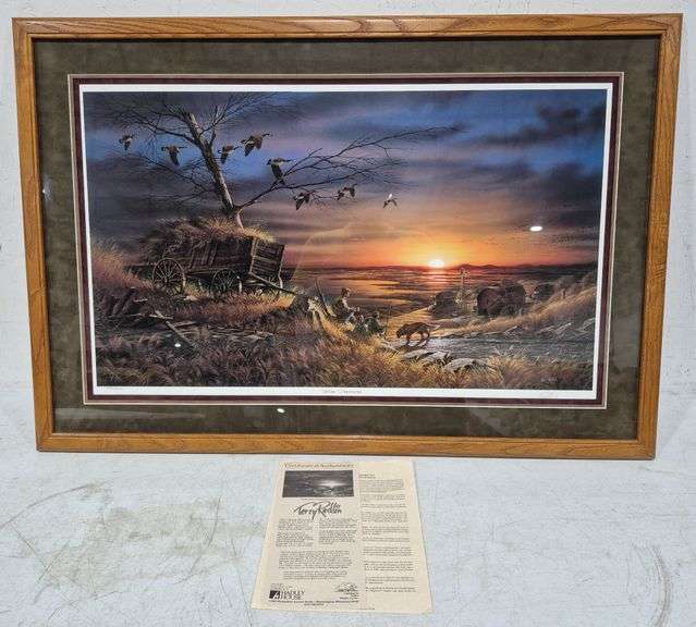 Signed & Framed Terry Redlin "Lifetime Companion" Print 7643/29,500 W ...