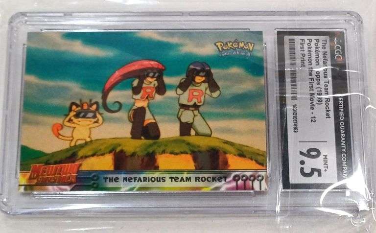 Topps 1999 The Nefarious Team Rocket 12 First Print 9.5 CGC Graded Card ...