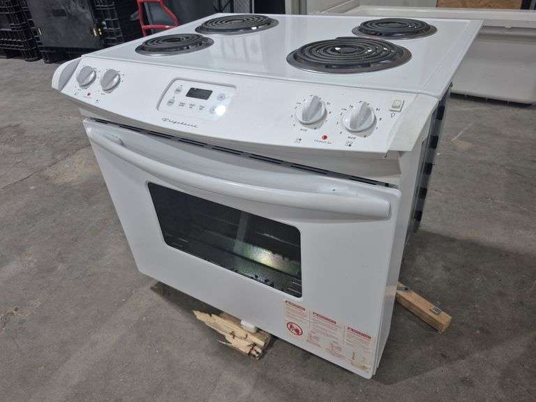 Frigidaire FFED3015LW 30" Drop-In Electric Range - Black And Gold Auctions