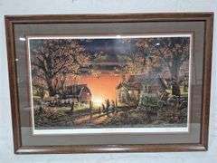Signed & Framed Terry Redlin "Morning Surprise" Print 6601/9500 - Black ...
