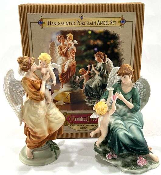 2002 Grandeur Noel Collector’s Edition Hand-Painted Porcelain Angel Set ...