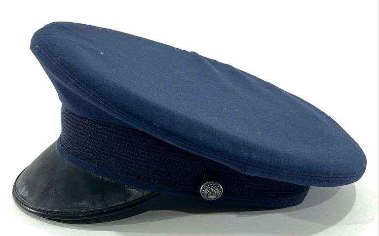 Vintage USAF Dress Blue Air Force Military Service Cap - Black And Gold ...
