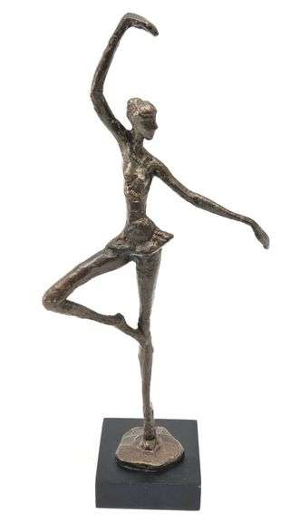 Alberto Giacometti Style Bronze Ballerina Sculpture Statue - Black And ...